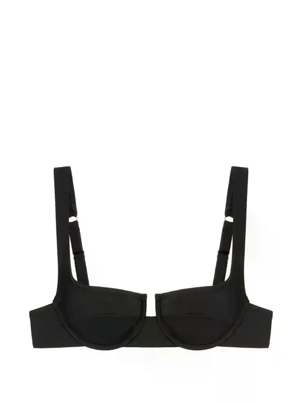 REINA OLGA Brigitte Bikini Top - Black