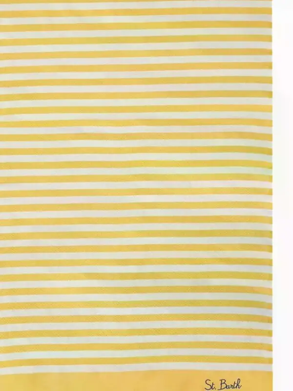 MC2 SAINT BARTH Striped Tassel Beach Towel
