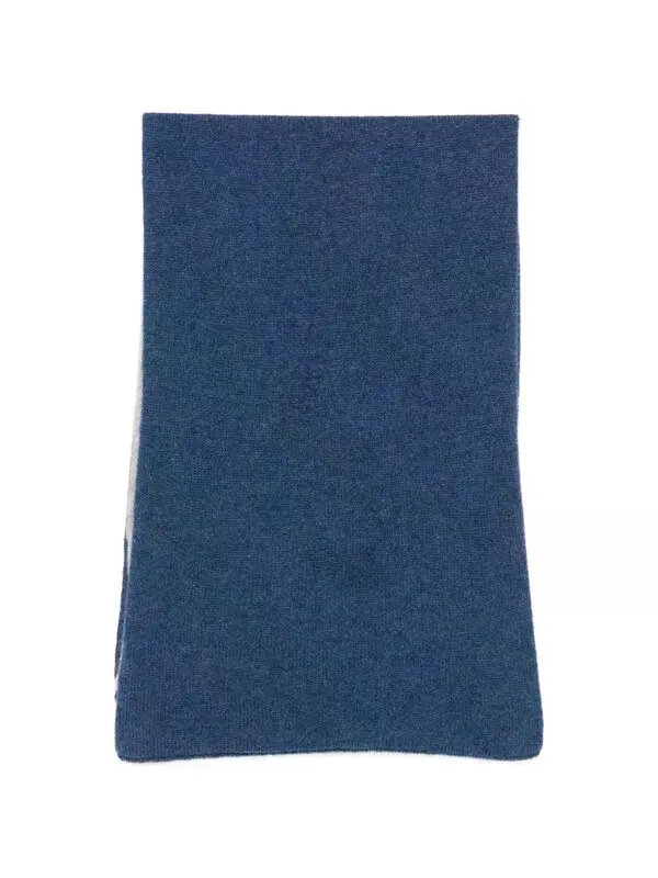 DELL'OGLIO Cashmere Two-tone Scarf - Blue