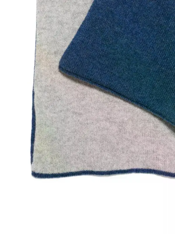 DELL'OGLIO Cashmere Two-tone Scarf - Blue
