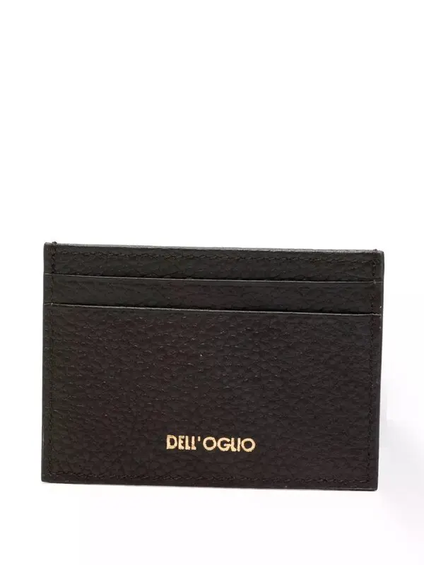 DELL'OGLIO Logo-print Cardholder - Brown