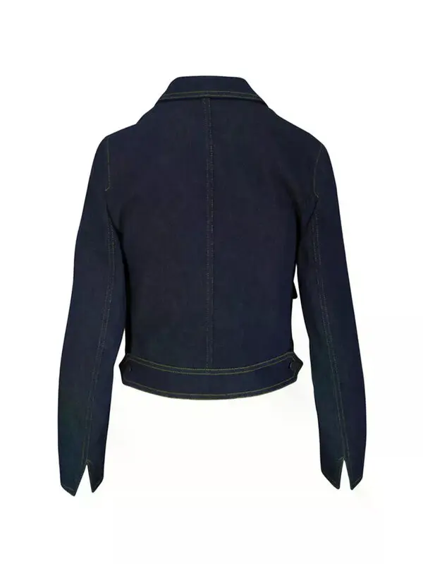 Akris Button-front Cropped Denim Jacket
