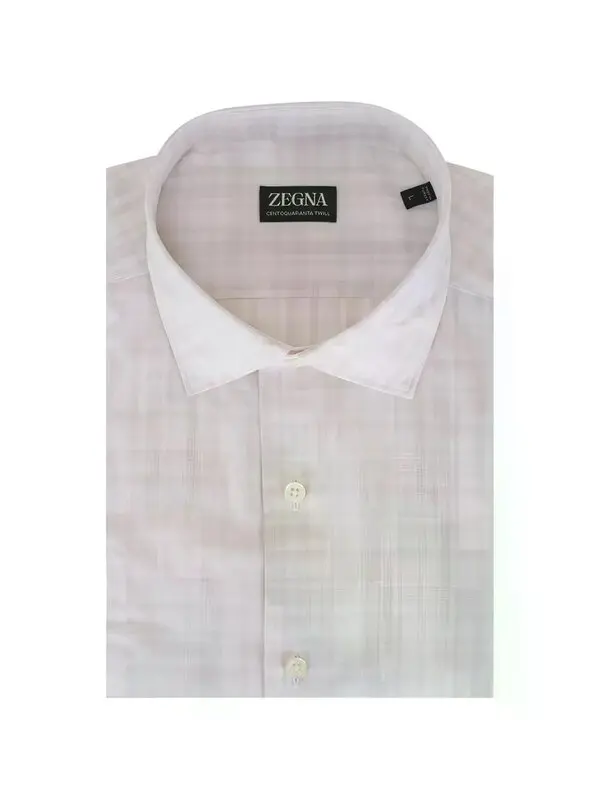 Zegna Checked Shirt - Neutrals