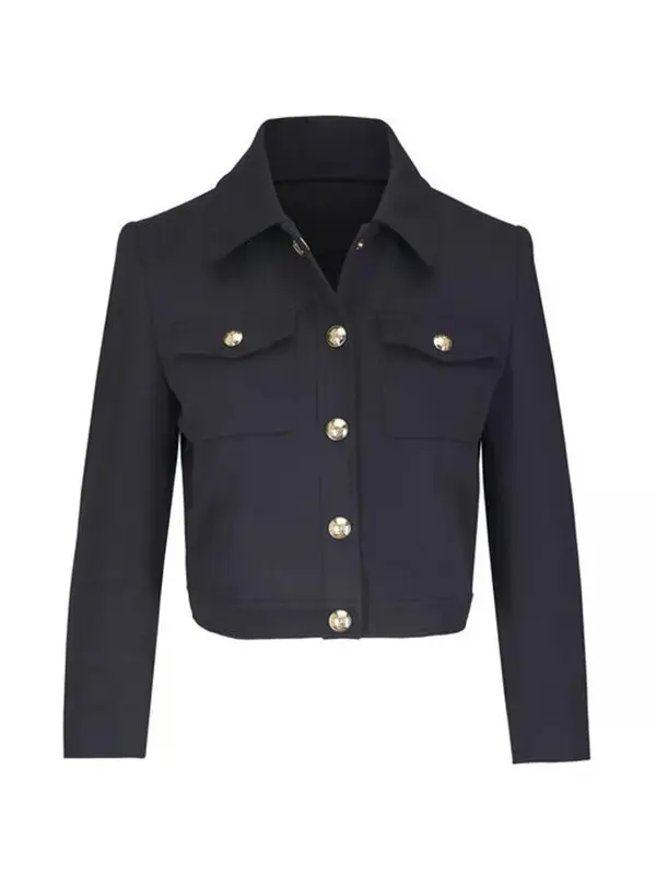 NILI LOTAN Edna Button Cropped Jacket