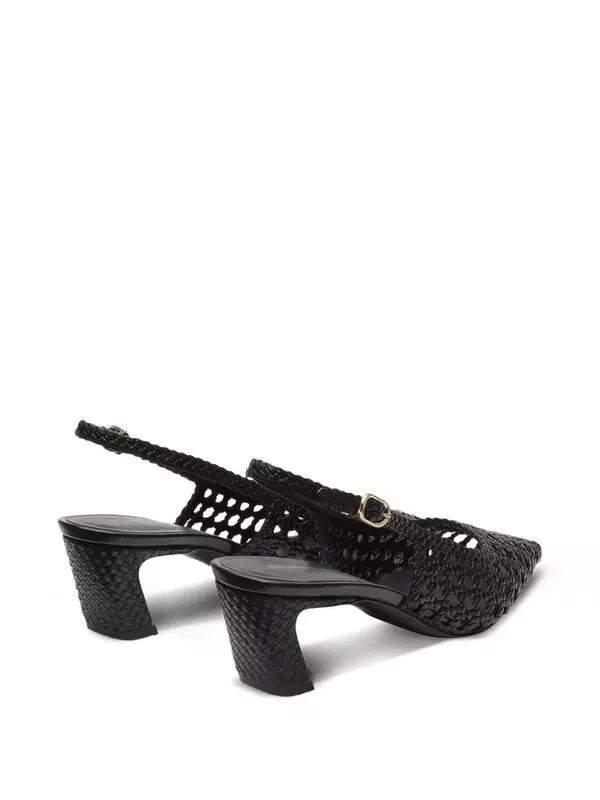 STUART WEITZMAN Stassi Woven Slingback Pumps - Black