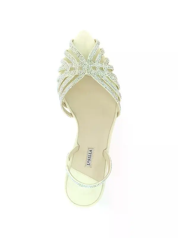 LE SILLA Embrace Divina Rhinestone Elastic Sandals