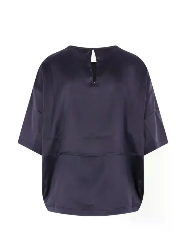 Brunello Cucinelli Silk-satin Blouse - Blue