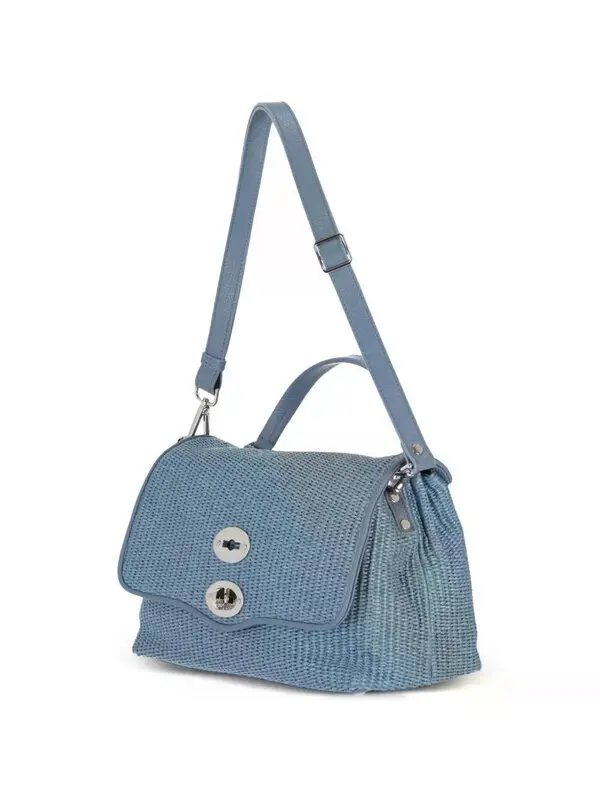 ZANELLATO Small Postina Turnlock Top-handle Satchel Bag - Blue