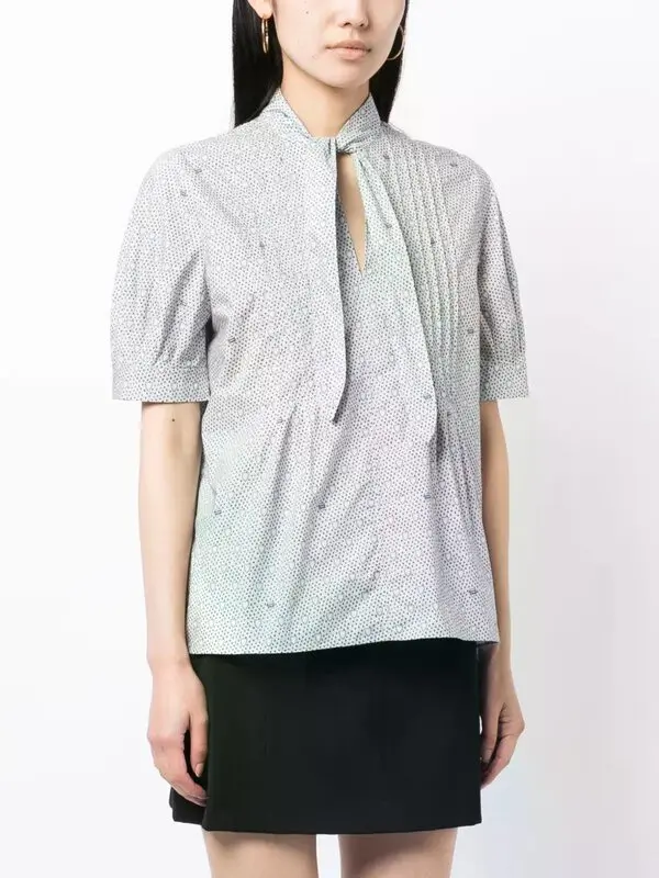 Maison Kitsuné Monogram-pattern Short-sleeve Shirt