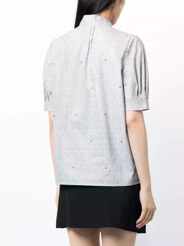 Maison Kitsuné Monogram-pattern Short-sleeve Shirt