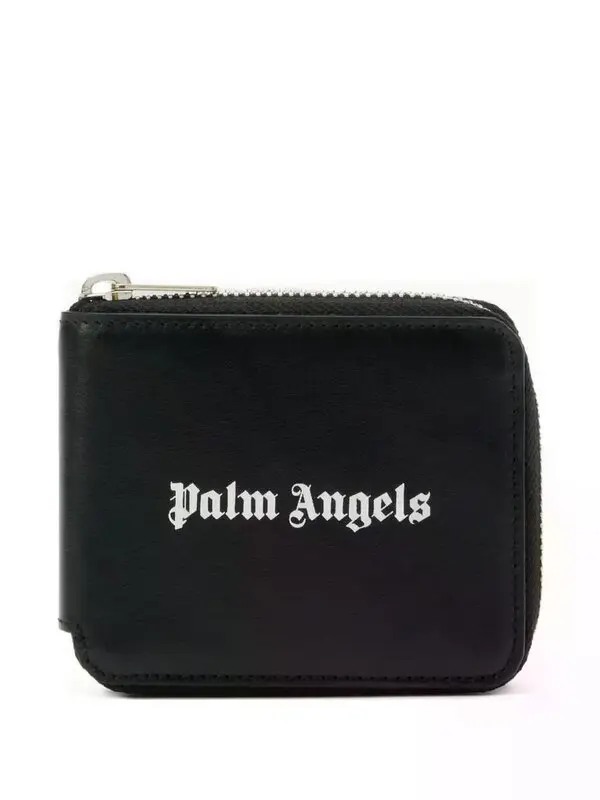 Palm Angels Logo Zip Wallet - Black