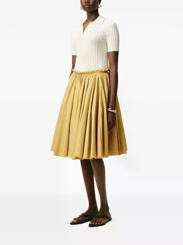 AMI Paris Cotton Corolla Midi Skirt