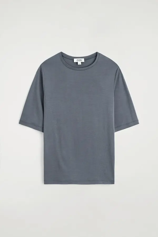 Cos Fluid Silk T-shirt - Blue