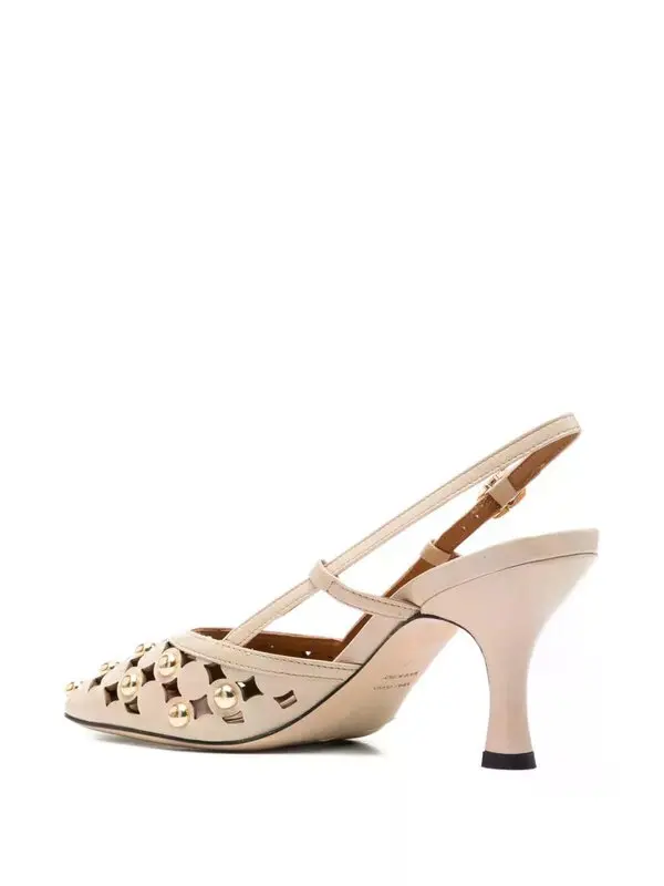 EVALUNA Cut-out Heeled Pumps - Neutrals
