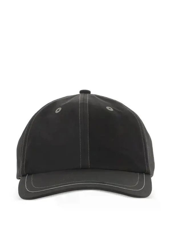 AND WANDER Topstitch-detail Cap - Black