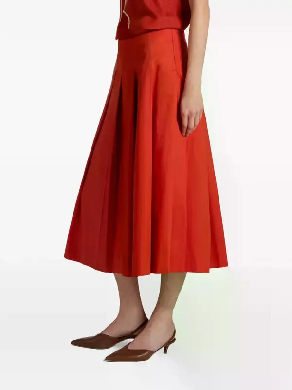 Incotex Midi Pleated Skirt