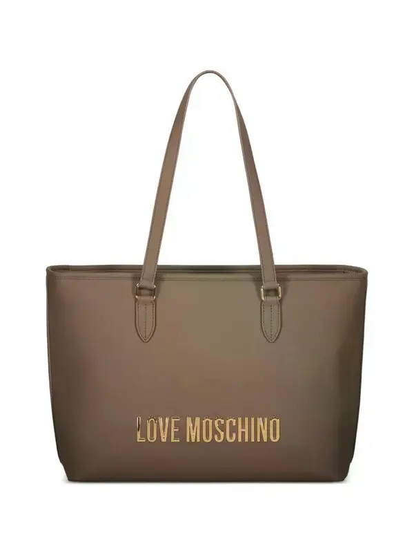 Moschino Logo-plaque Tote Bag - Neutrals