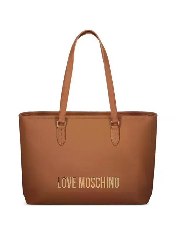 Moschino Logo-plaque Tote - Brown