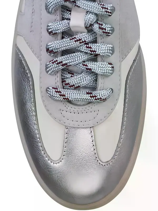 Santoni Dbs Oly Panelled Leather Sneakers - White