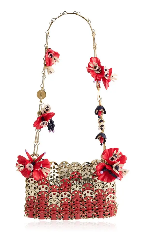 Rabanne Embellished Chainmail Mini Bag - Gold