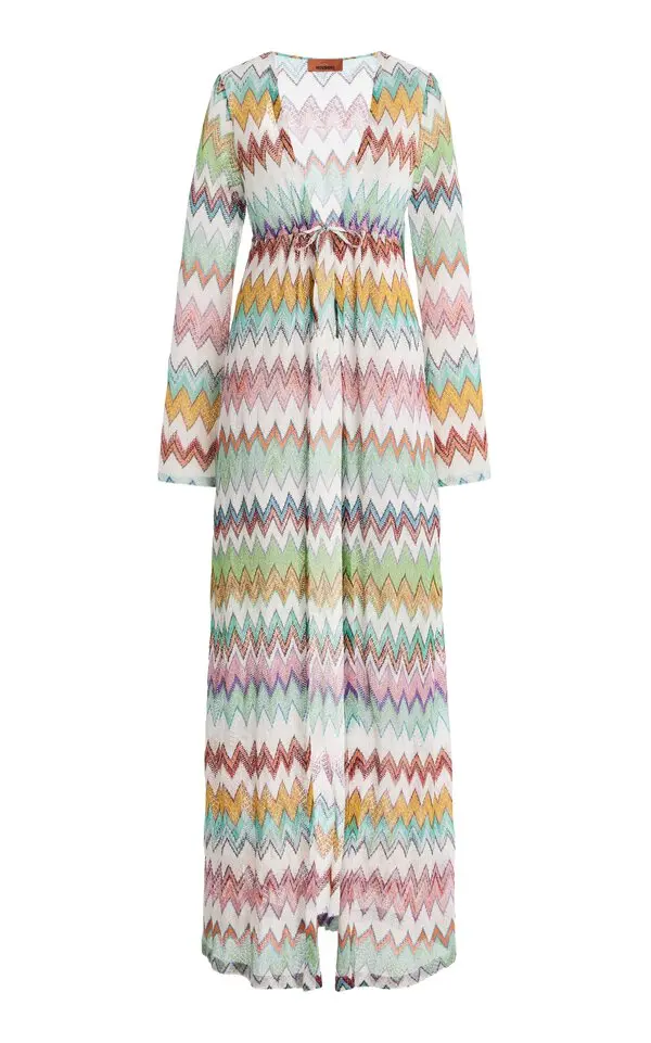 Missoni Metallic-knit Maxi Cover-up Dress - Multi