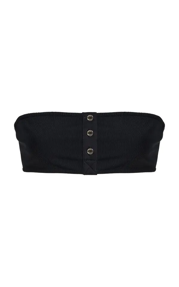 TOTEME Ribbed Strapless Bikini Top