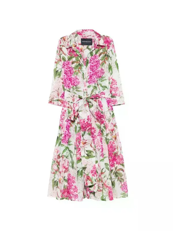 Samantha Sung Audrey Floral Midi Dress - White