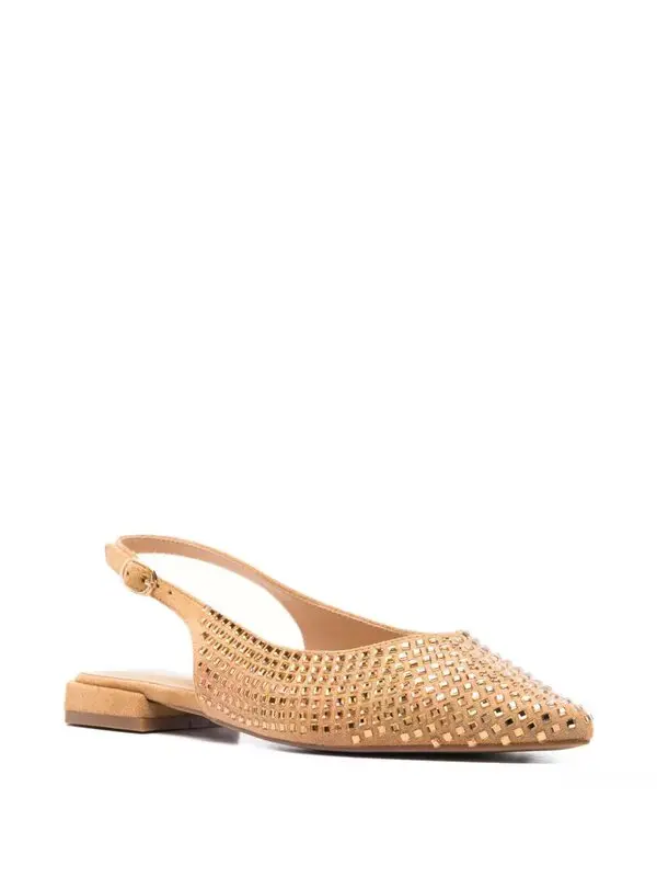 KEYS Pointed-toe Slingback Sandals - Neutrals