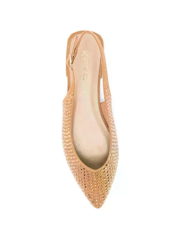 KEYS Pointed-toe Slingback Sandals - Neutrals