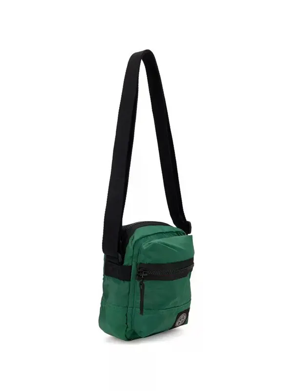 Stone Island Logo-patch Messenger Bag - Green