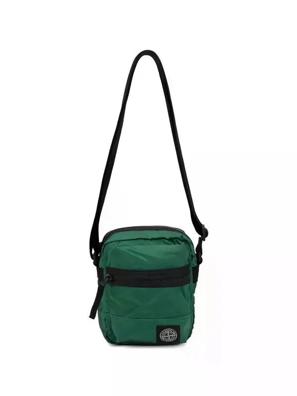 Stone Island Logo-patch Messenger Bag - Green