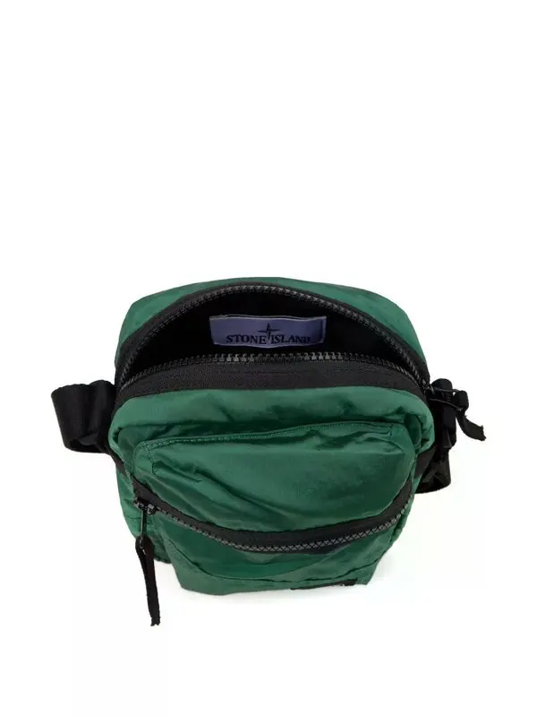 Stone Island Logo-patch Messenger Bag - Green