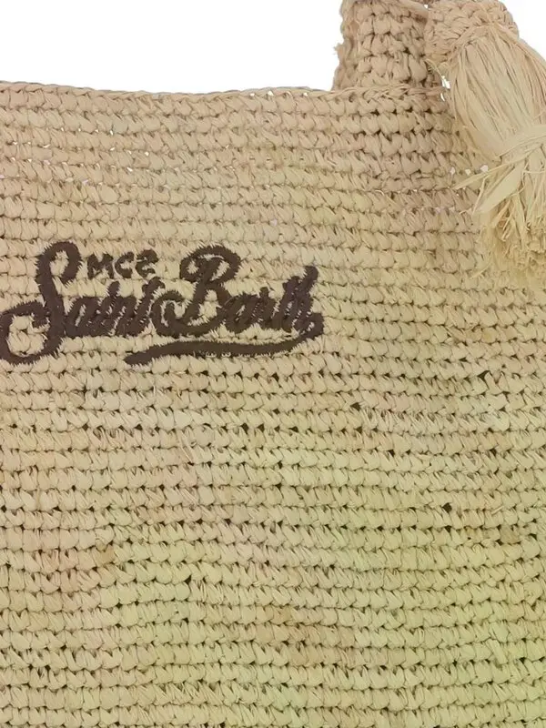 MC2 SAINT BARTH Tassel-detail Raffia Shoulder Bag - Neutrals