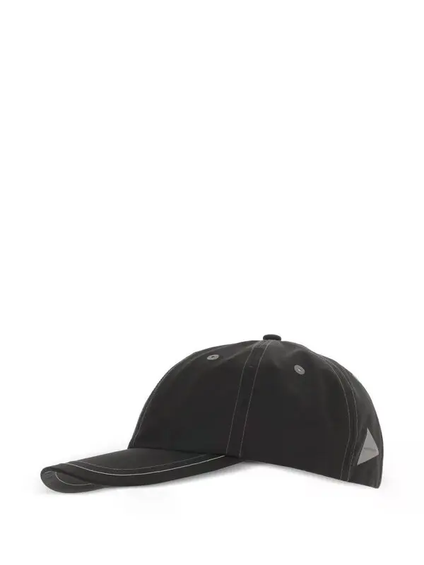 AND WANDER Topstitch-detail Cap - Black