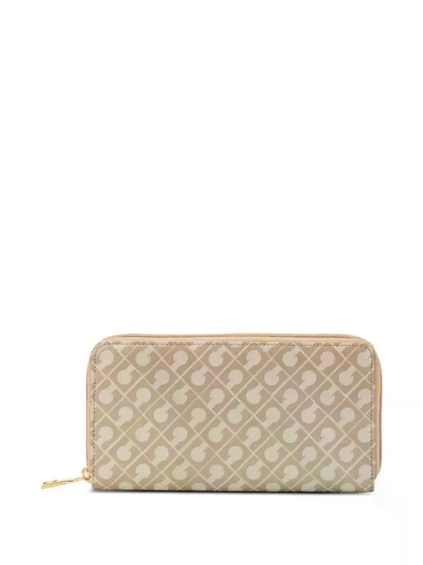 GHERARDINI Patterned Zip-up Wallet - Neutrals