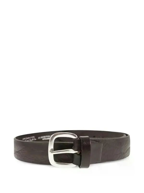 ALBERTO LUTI Textured Buckle Belt - Brown
