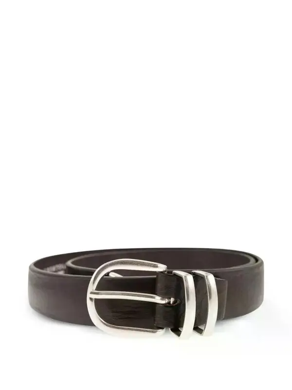 ALBERTO LUTI Smooth Buckle Belt - Brown
