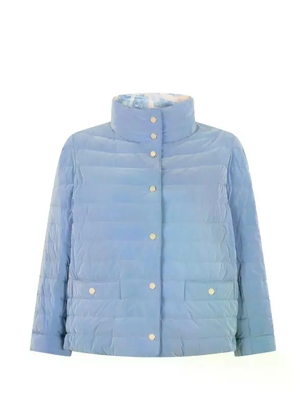 MOORER Padded High-collar Jacket - Blue
