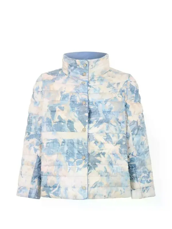 MOORER Padded High-collar Jacket - Blue