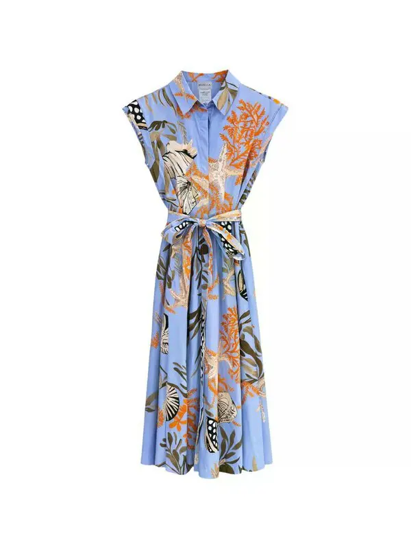 Marella Floral Shirt Dress - Blue