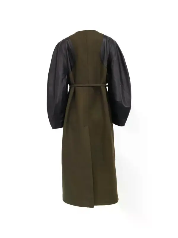 Fendi Raglan-sleeve Belted Coat - Green