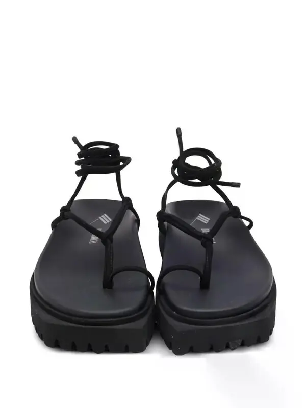 Attico Lace-up Platform Sandals - Black