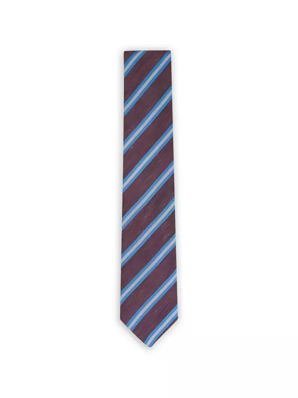 Canali Striped Neck Tie - Red