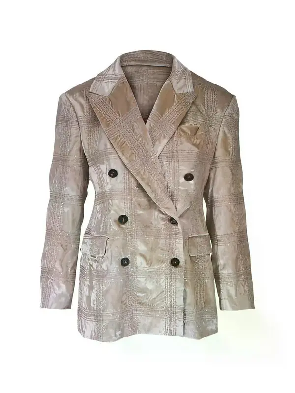 Brunello Cucinelli Double-breasted Velvet Blazer