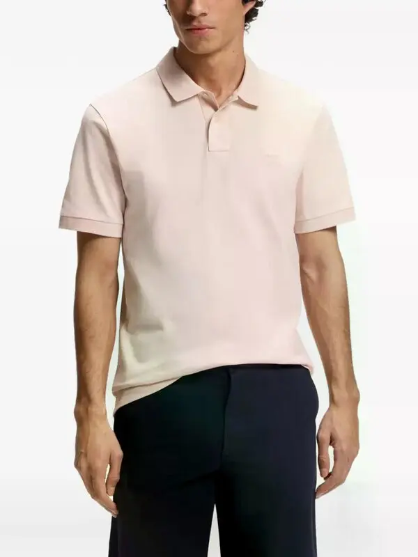 BOSS Stretch-cotton Slim-fit Polo Shirt With Logo Patch