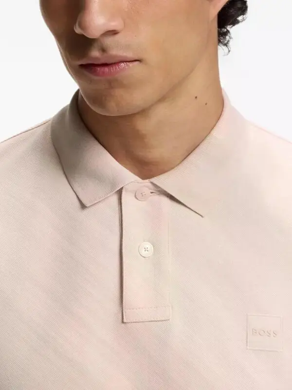 BOSS Stretch-cotton Slim-fit Polo Shirt With Logo Patch