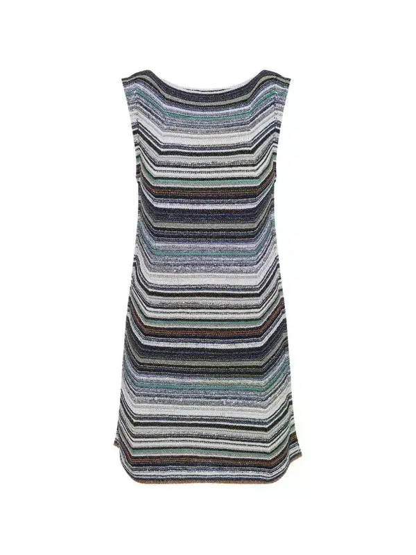 Missoni Striped Shift Mini Dress - Grey