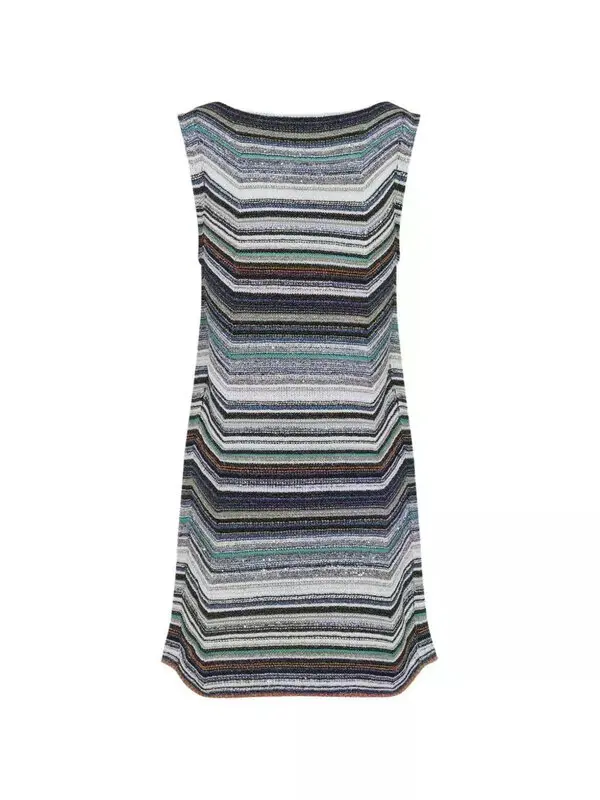 Missoni Striped Shift Mini Dress - Grey