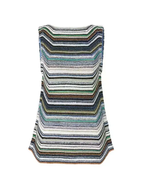 Missoni Striped Shift Mini Dress - Grey