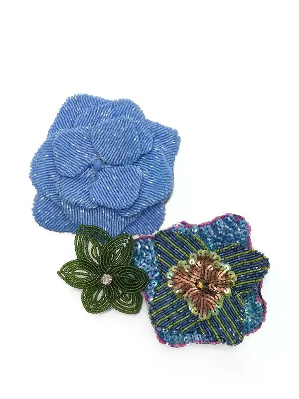 Malìparmi Floral Brooch Set - Blue